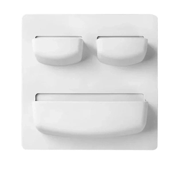 Adhesive Wall Storage Rack – Non-Perforated Wall Hanging Organizer ...