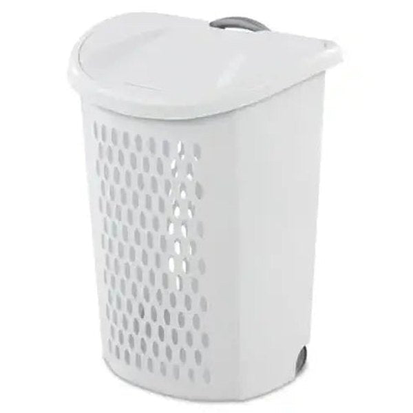 Portable Rolling Laundry Hamper with Lid, Wheels · Dondepiso