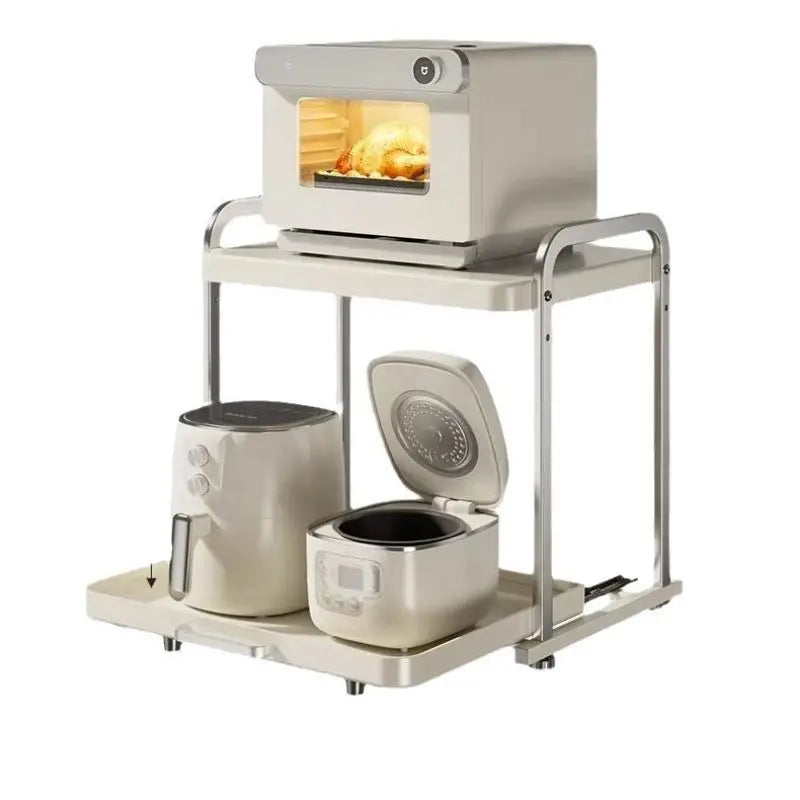 Pull Out Rice Cooker Storage, Microwave Oven Rack Carbon Steel – Dondepiso