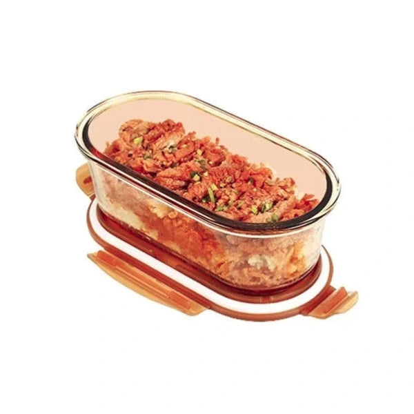 Transparent Glass Bento Box – Microwave & Refrigerator Safe Lunch Cont