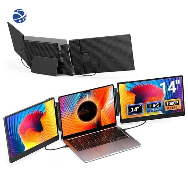 Triple Screen Monitors for 13-17 Inch Laptops, Easy Connection for ...