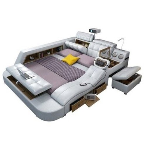 Luxury Leather Multi-functional Smart Projection Bed · Dondepiso