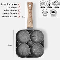 4-Egg Design Frying Pan Non-Stick – Dondepiso
