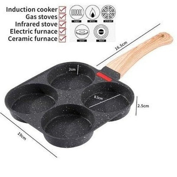 4-Egg Design Frying Pan Non-Stick · Dondepiso
